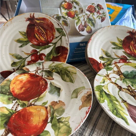 Pier 1 | Dining | Pier Pomegranate Salad Plates Set Of 4 | Poshmark